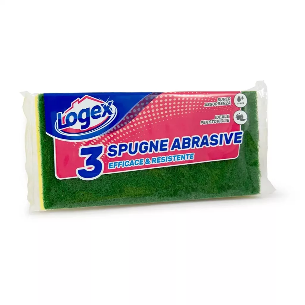 LOGEX-3 ABRASIVE SPONGE X3 - Careforte Pharmacy
