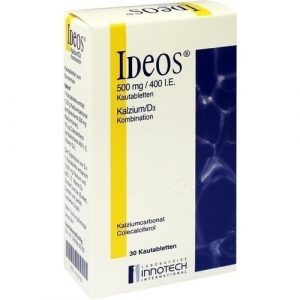 IDEOS 500MG/400 IU CALCUIM, VITAMIN D3 X30 CHEWABLE TABS – Careforte ...