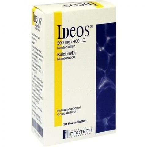 IDEOS 500MG/400 IU CALCUIM, VITAMIN D3 X30 CHEWABLE TABS – Careforte ...